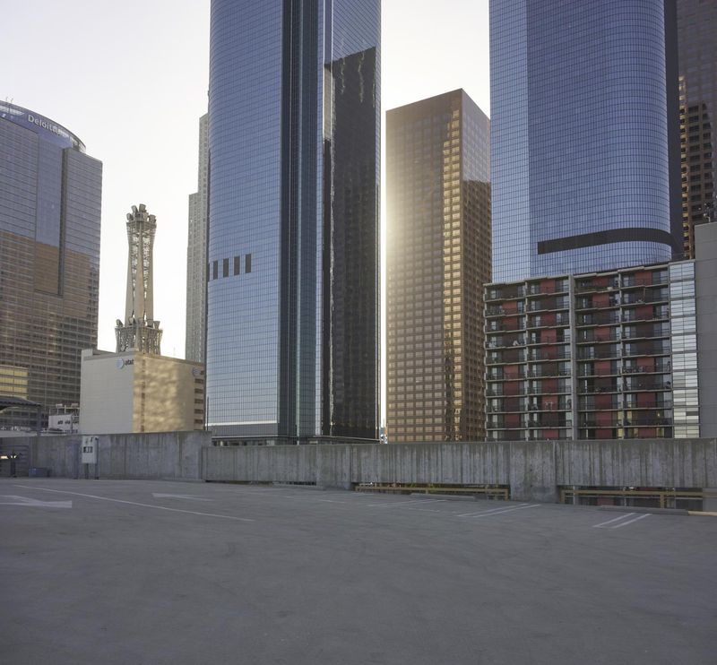 Los Angeles, California, USA Cityscape at Sunset HDRi Maps and Backplates