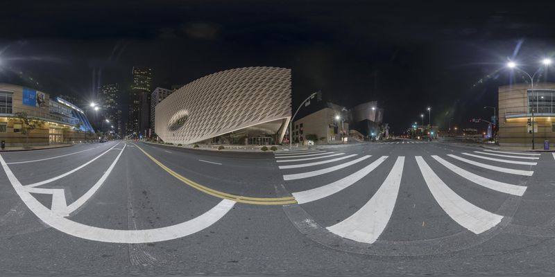 Los Angeles City Hall at Night: A Futuristic Intersection - HDRi Maps ...