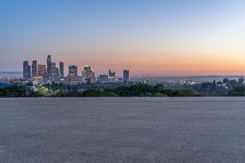 Los Angeles City Skyline from Roadside HDRi Maps and Backplates