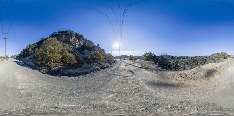 Los Angeles at Dawn: Road and Mountain View HDRi Maps and Backplates