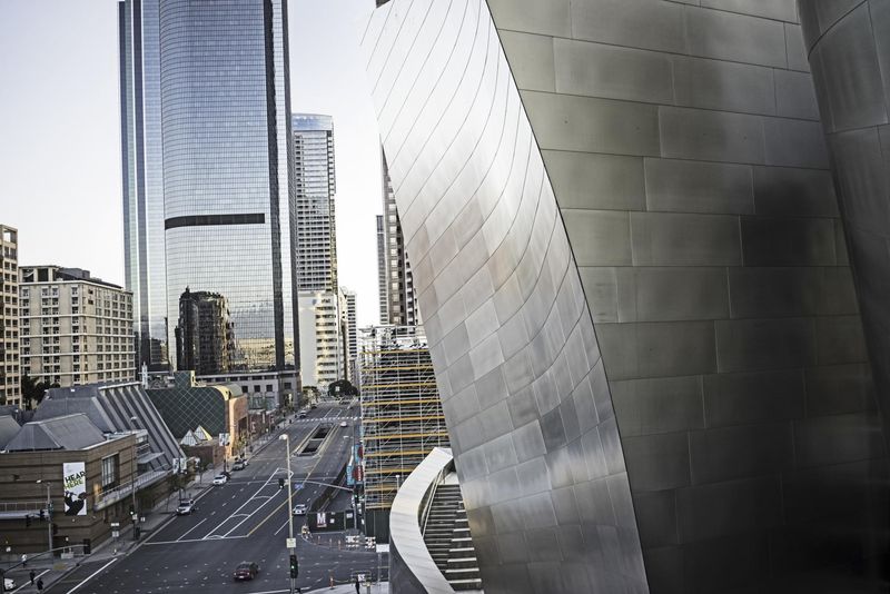 Los Angeles High Rise Buildings at Night HDRi Maps and Backplates