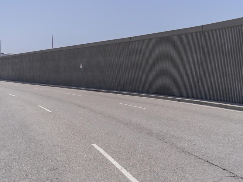 Los Angeles Highway Entrance with Concrete Wall HDRi Maps and Backplates