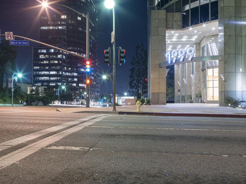 Night in Los Angeles: Skyscraper Lights Illuminate the City HDRi Maps ...