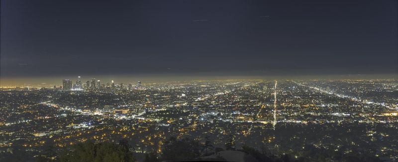 Los Angeles Night View: Cityscape of USA HDRi Maps and Backplates
