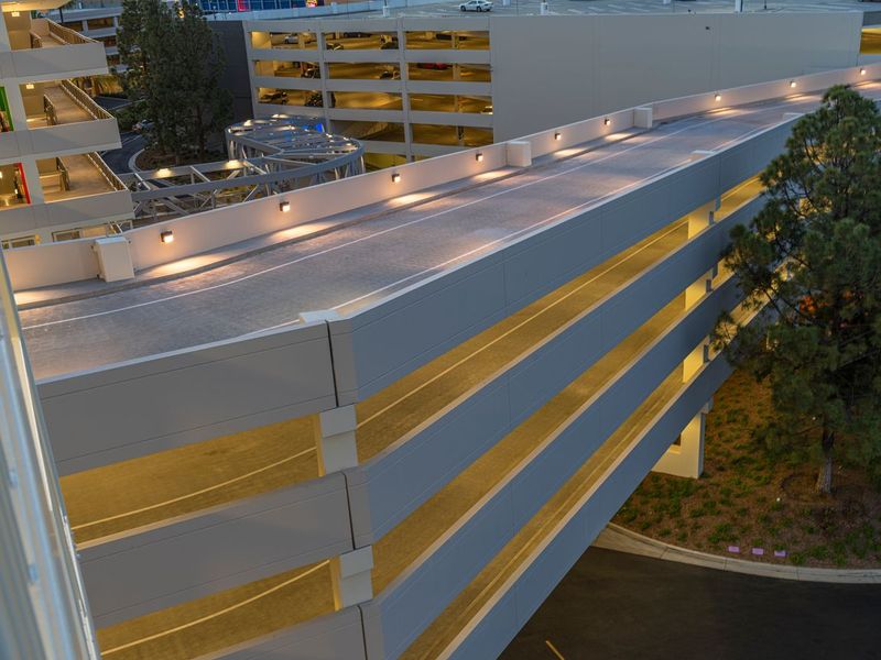 Los Angeles Parking Deck: Aerial View at Dawn HDRi Maps and Backplates
