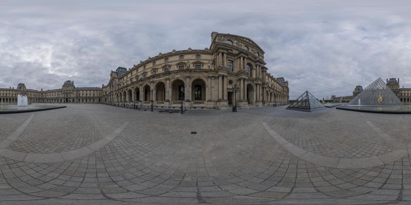The Louvre in Paris: Classic Architecture and Historic Site HDRi Maps ...