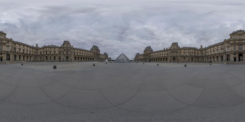 Louvre Park in Paris, France HDRi Maps and Backplates