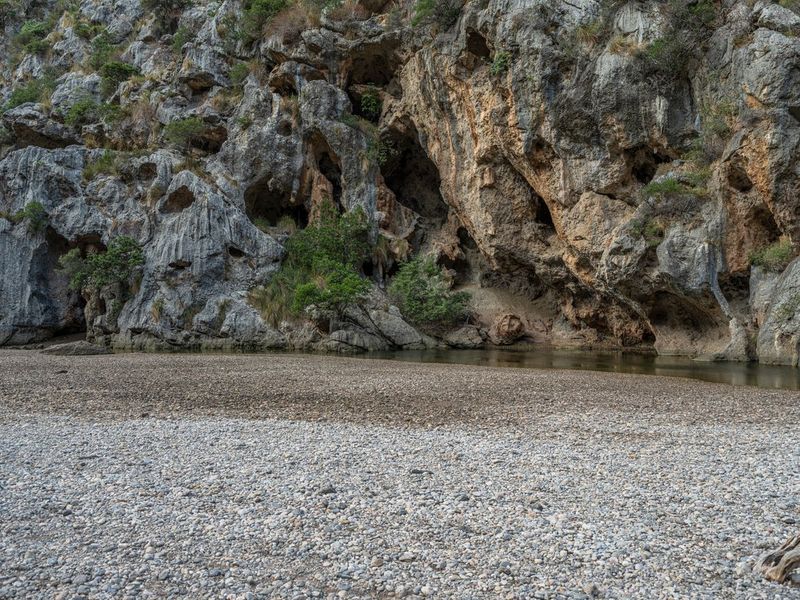 Majorca's European Canyon with Rock Walls HDRi Maps and Backplates