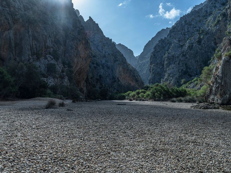 Majorca, Spain: Rock Walls and Gravel Areas HDRi Maps and Backplates