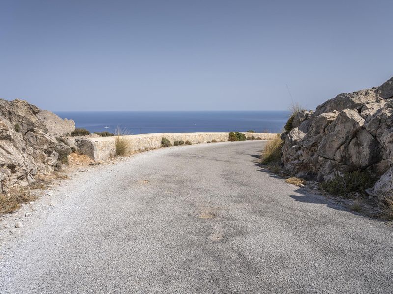Mallorca Coastal Road: Beach, Cliffs, and Rock HDRi Maps and Backplates