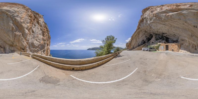 Mallorca, Spain: An Aerial View of Ocean Cliff - HDRi Maps and Backplates