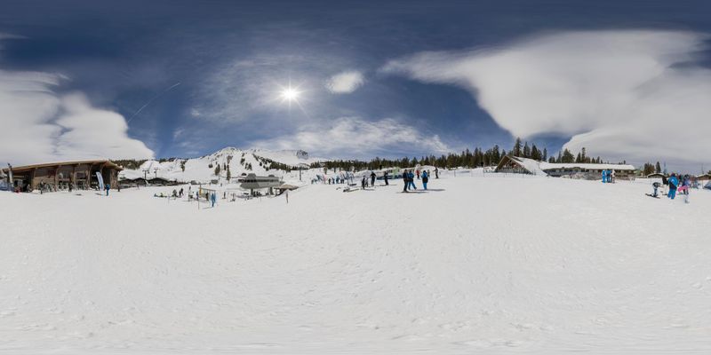 Mammoth Lake: Winter Ski Slopes and Mountains HDRi Maps and Backplates