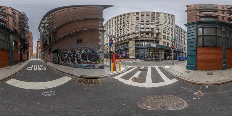 Manhattan, New York City: A Street Intersection - HDRi Maps and Backplates