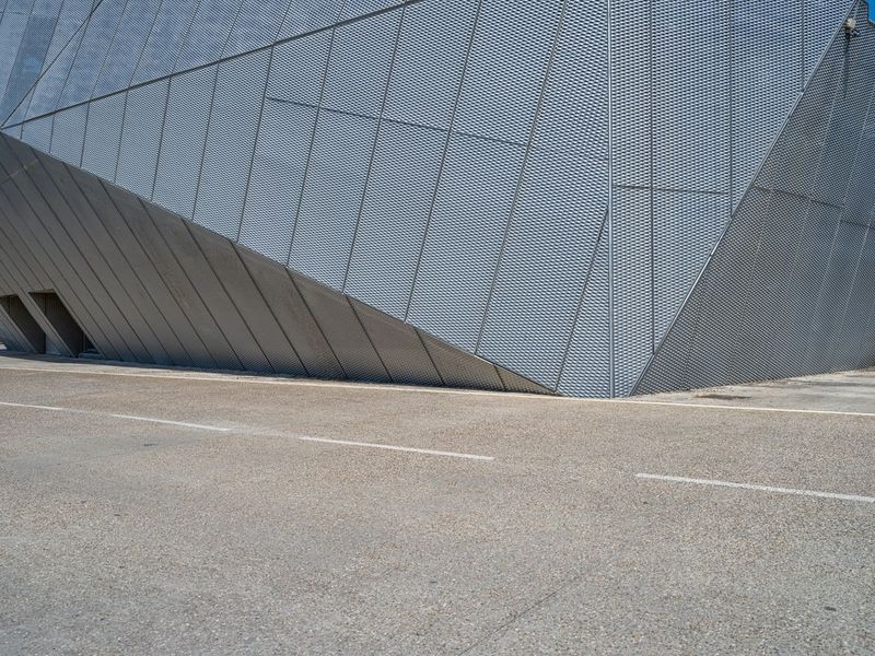 Metal Walls on Urban Streets in Zaragoza, Spain