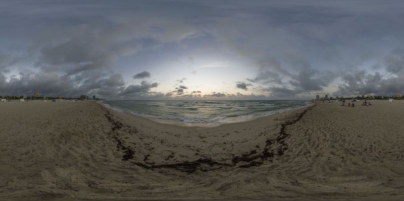 Miami Beach Coastal Open Space HDRi Maps and Backplates