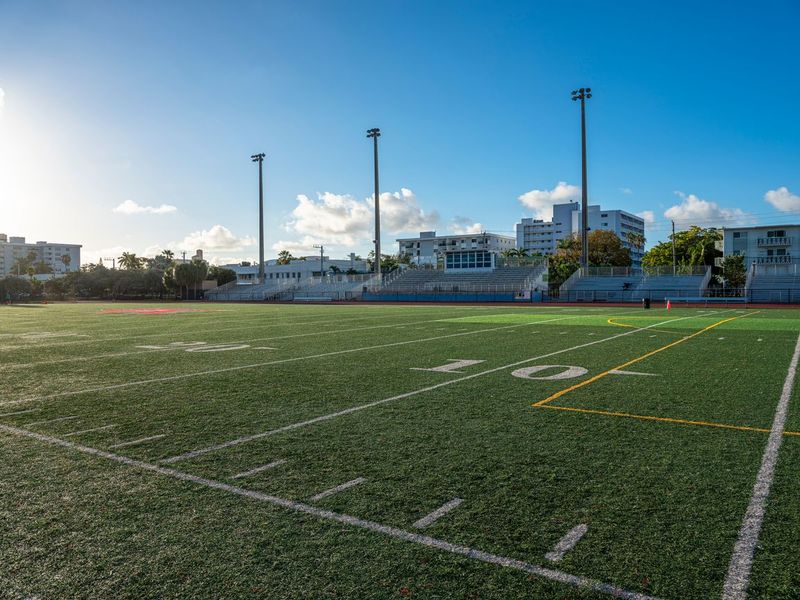 Aerial View of Miami Beach Football Stadium HDRi Maps and Backplates