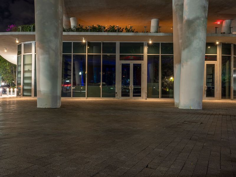 Miami Beach Night with Bright Neon Lights HDRi Maps and Backplates
