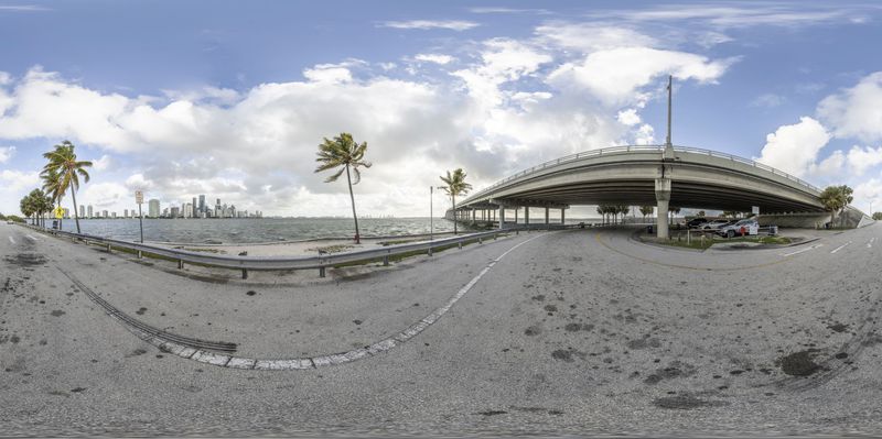 Miami Beach Skyline: A Day in the Cityscape - HDRi Maps and Backplates
