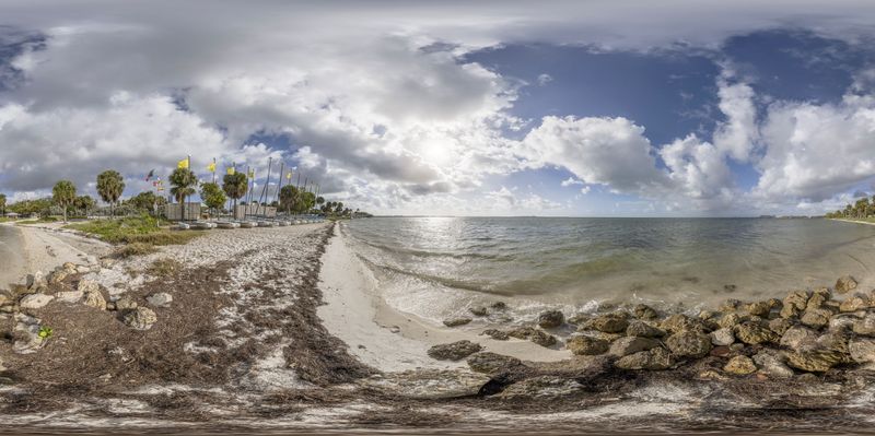 Miami Beach Sunrise: A Panoramic View HDRi Maps and Backplates