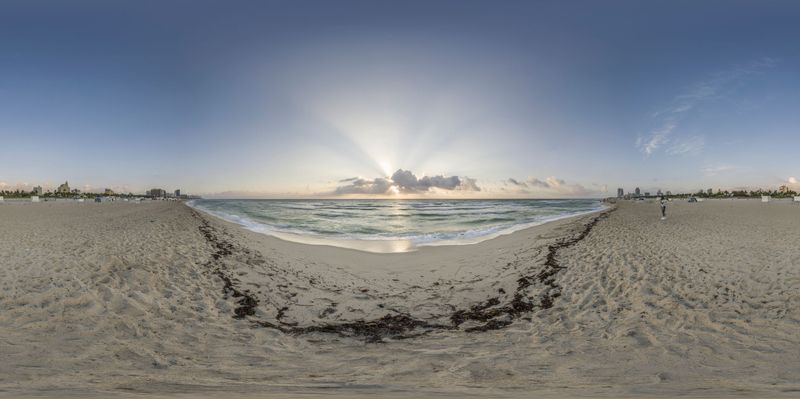 Miami Beach Sunset: Coastal Beauty in the USA HDRi Maps and Backplates