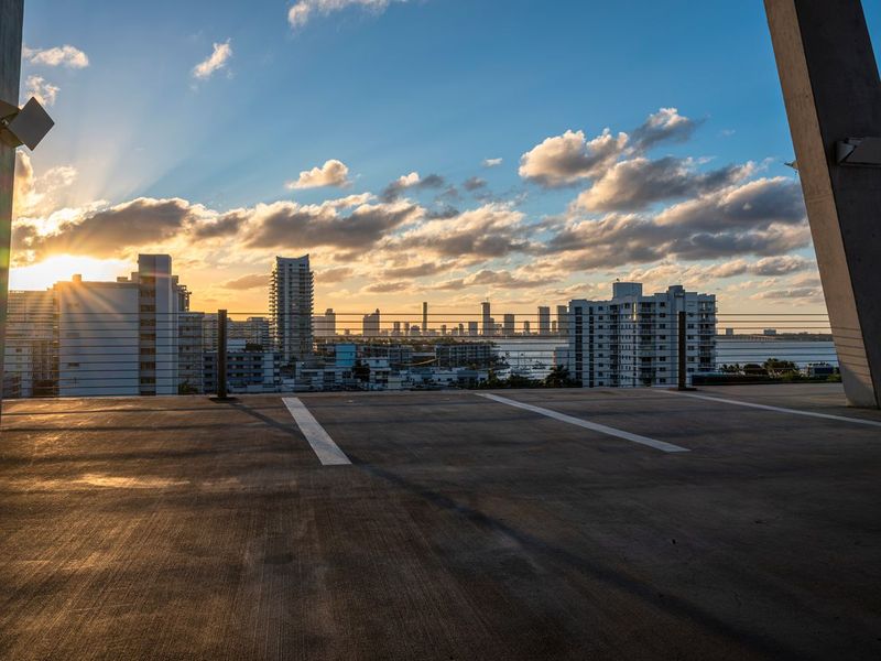 Miami Cityscape: Skyline at Sunrise HDRi Maps and Backplates