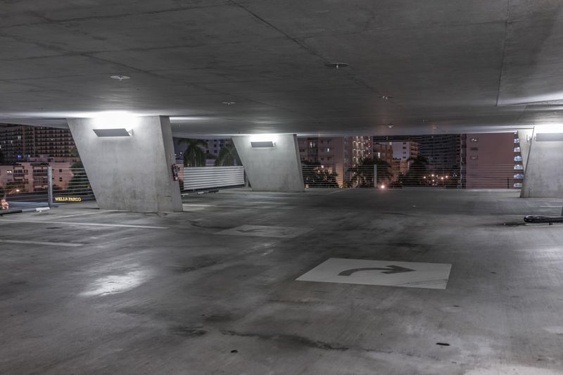Miami Night: Concrete Parking Garage HDRi Maps and Backplates