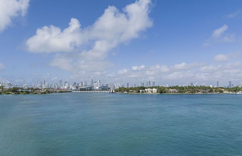 Miami Skyline Overlooking Miami Beach HDRi Maps and Backplates