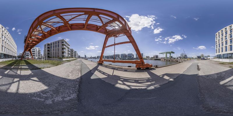 Modern Architecture: Bridge in Bremen, Germany - HDRi Maps and Backplates