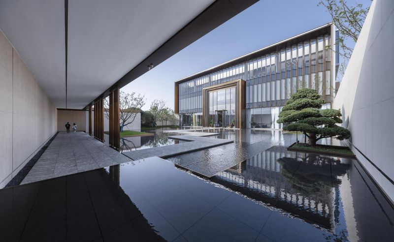 Modern Architecture in the City of China at Dawn HDRi Maps and Backplates