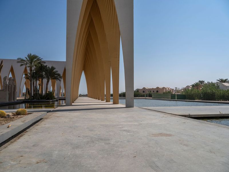 Modern Architecture in Egypt: Palm Trees under a Clear Sky HDRi Maps ...