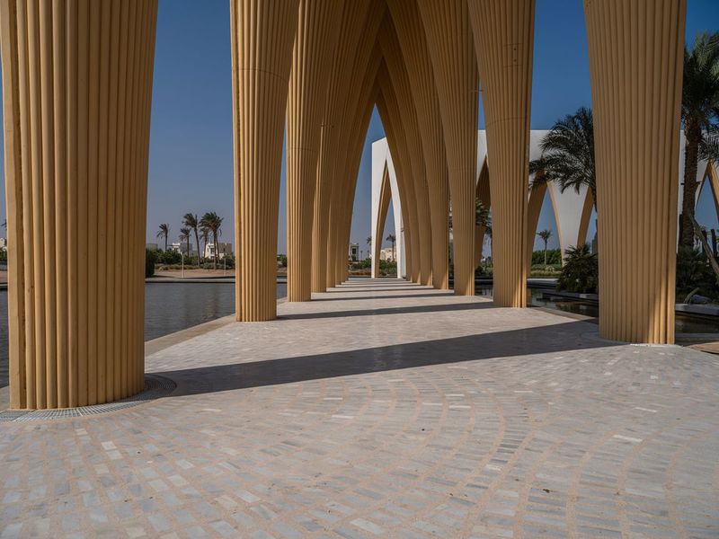 Modern Architecture in Egypt: Straight Road and Clear Sky HDRi Maps and ...