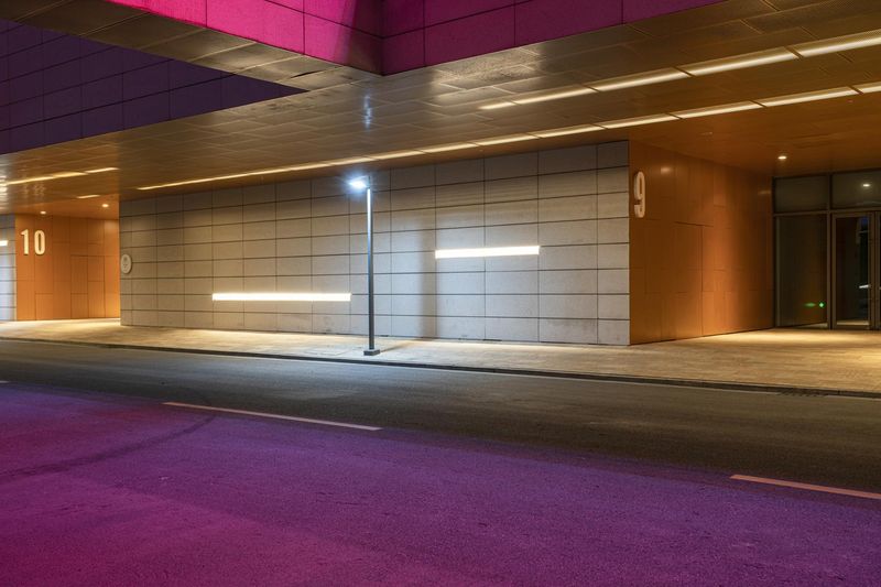 Modern Building with Neon Lights in Shenzhen HDRi Maps and Backplates