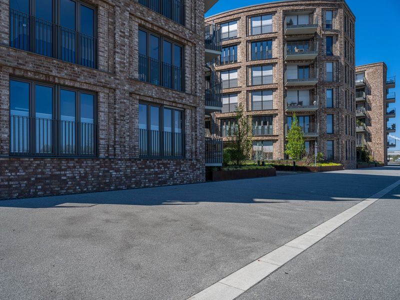 A Modern City in Germany with Clear Skies HDRi Maps and Backplates