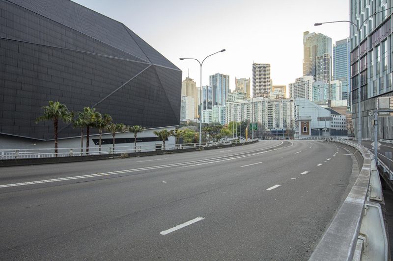Modern City Skyline with High Rise Buildings HDRi Maps and Backplates