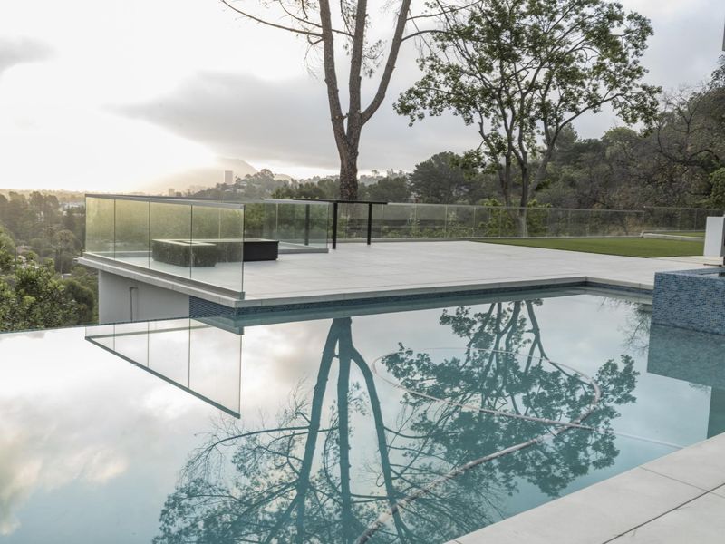Modern Glass-Enclosed Swimming Pool in Los Angeles HDRi Maps and Backplates