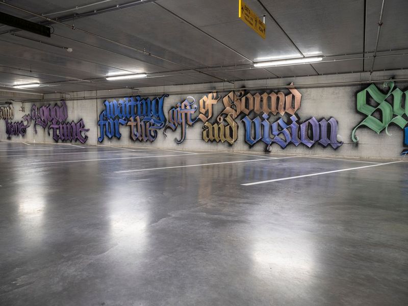 Modern Graffiti-Filled Parking Garage HDRi Maps and Backplates
