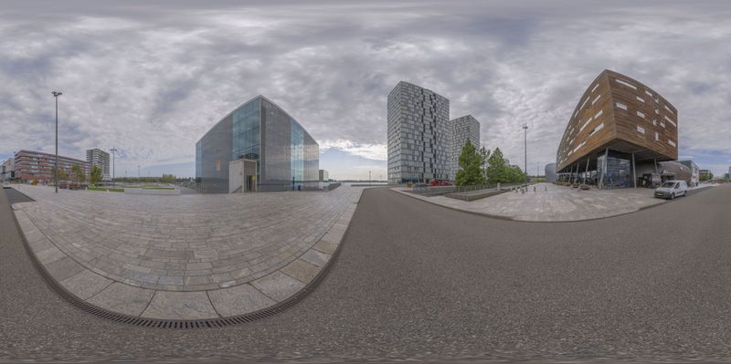 Modern High-Rise Buildings in the Cityscape HDRi Maps and Backplates