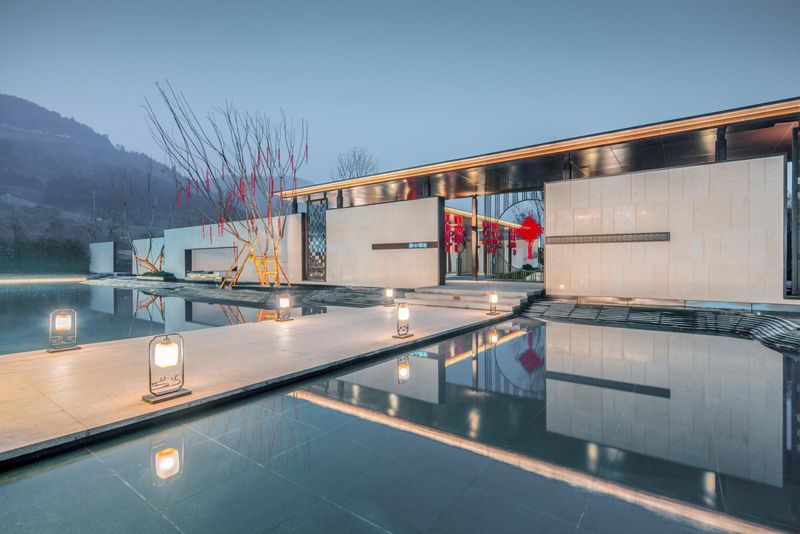 Modern House with Outdoor Lighting at Night in China HDRi Maps and ...