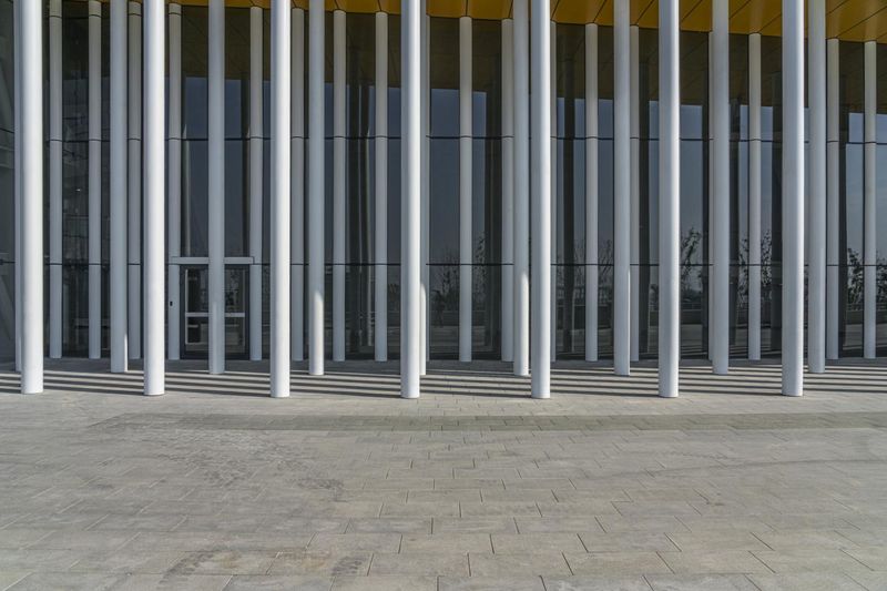 Modern Office Building with City and Glass Walls HDRi Maps and Backplates
