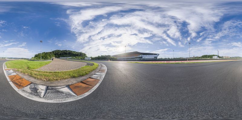 Modern Race Track in Suzhou: Surrounded by Yellow Fields HDRi Maps and ...