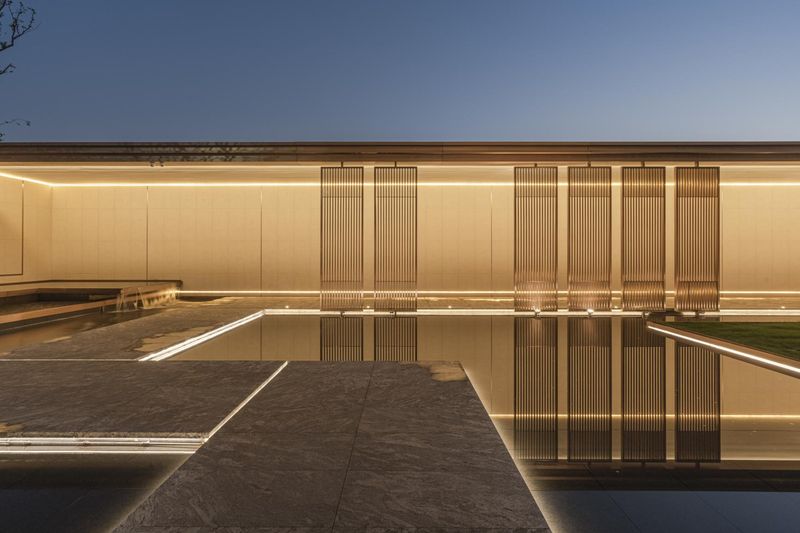 Modern Residential Building with Indoor Pool HDRi Maps and Backplates