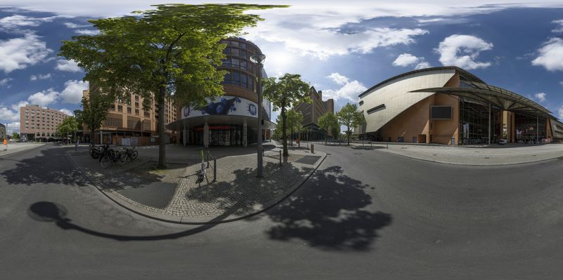 Modern Urban Design in Berlin City, Europe HDRi Maps and Backplates