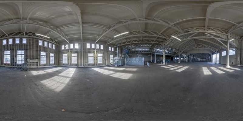 Modern Warehouse with Glass Façade in an Industrial Setting HDRi Maps ...