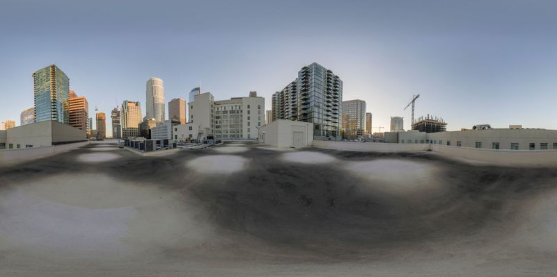 Morning Cityscape: High-Rise Buildings in the Light HDRi Maps and ...