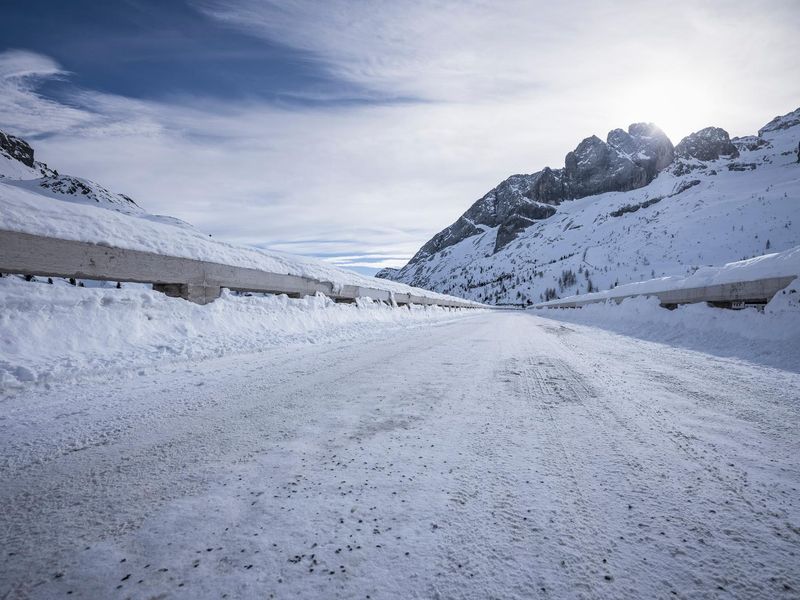 Morning Drive through Snowy German Alps HDRi Maps and Backplates