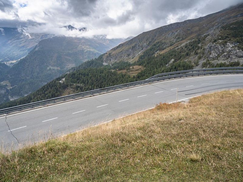 Motorcycle Rider on the Highland Road with Mountains in Austria HDRi ...
