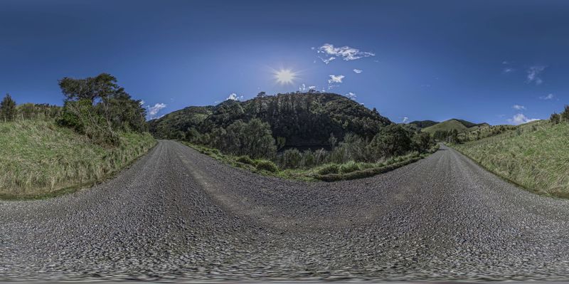 Mountain Landscape: Scenic Road Through Lush Greenery HDRi Maps and ...