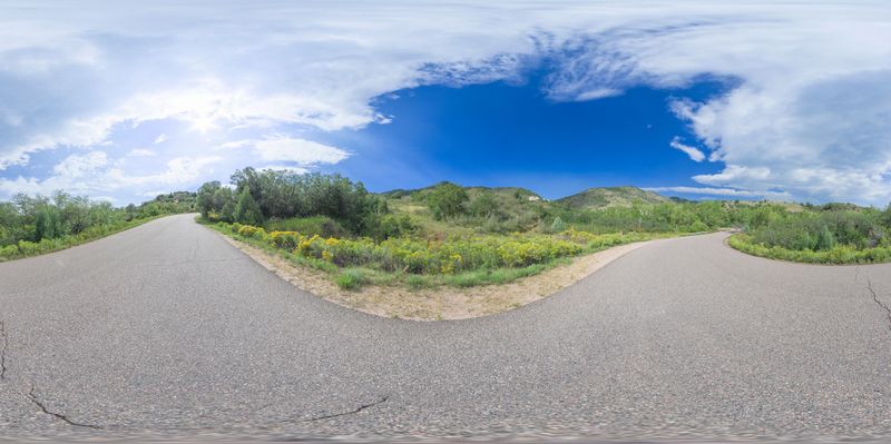 Mountain Road Landscape: Asphalt and Scenery HDRi Maps and Backplates