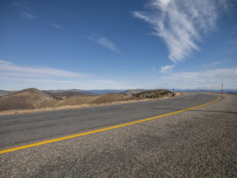 Mountain Road Overlook: A Landscape View HDRi Maps and Backplates