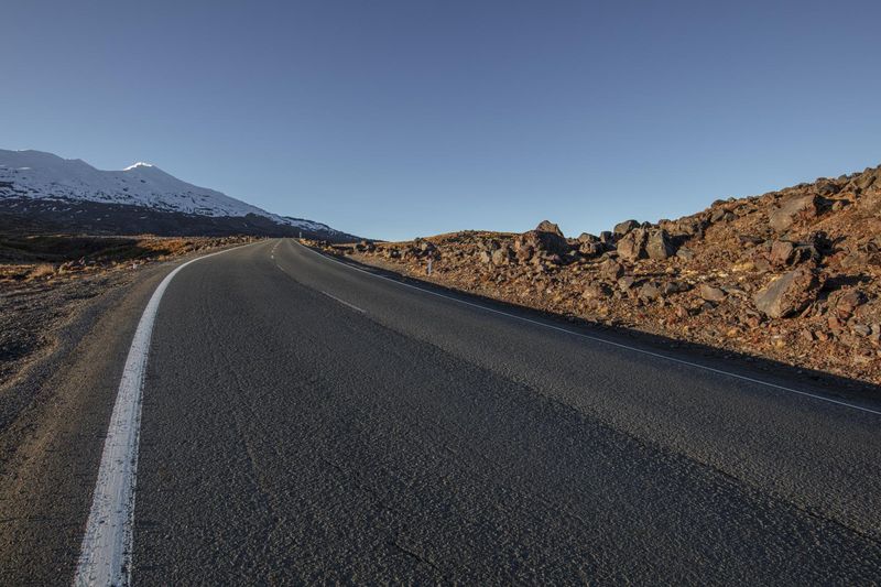 Mountain Road in Snowy Landscape HDRi Maps and Backplates